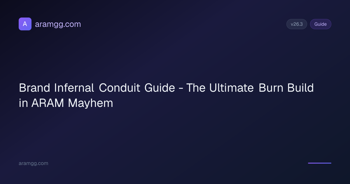 Brand Infernal Conduit Guide - The Ultimate Burn Build in ARAM Mayhem ...
